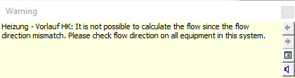 "[System Name]: It is not possible to calculate the flow since the flow direction mismatch ...