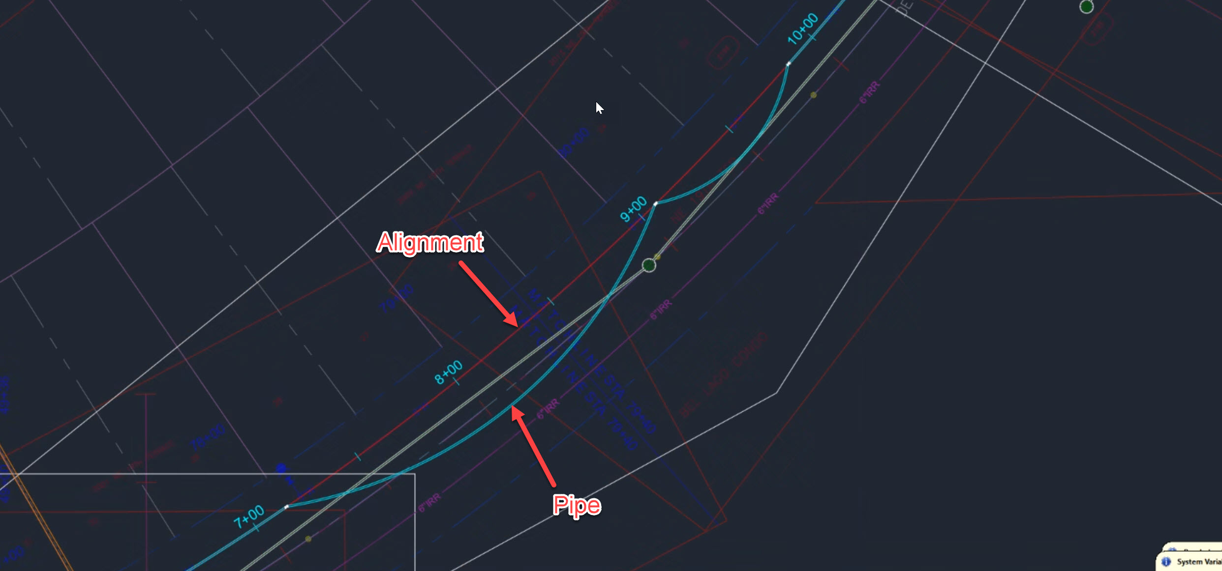 Breaking a pipe run changes the curve radius of pressure pipes in Civil 3D
