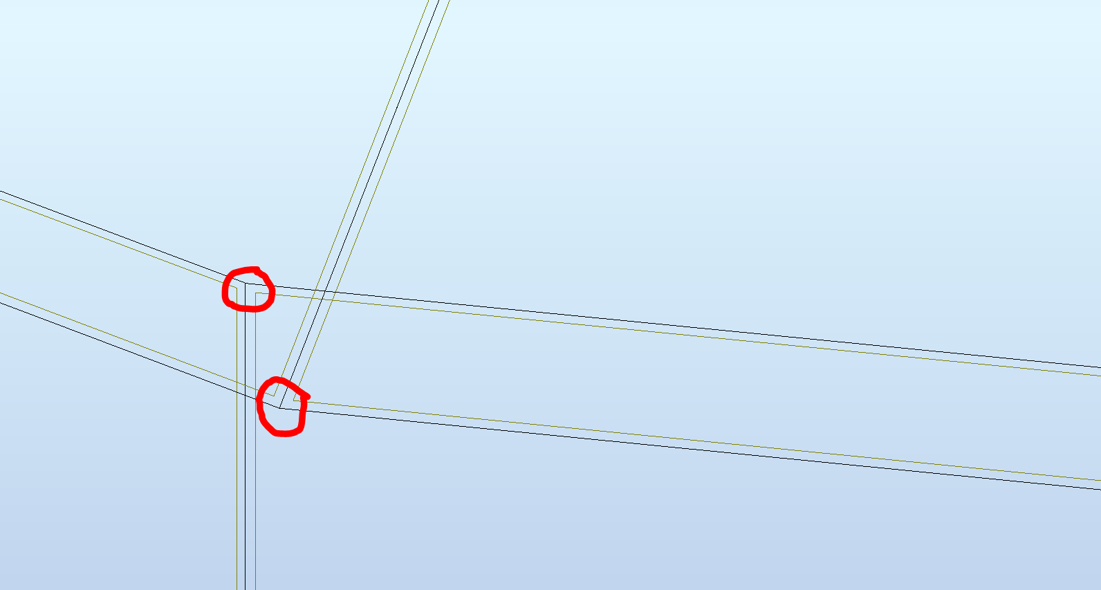 Panel edges does not match for shell model in Robot Structural Analysis