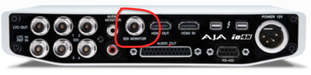 No broadcast preview video signal in the AJA Io4K SDI monitor port in Flame