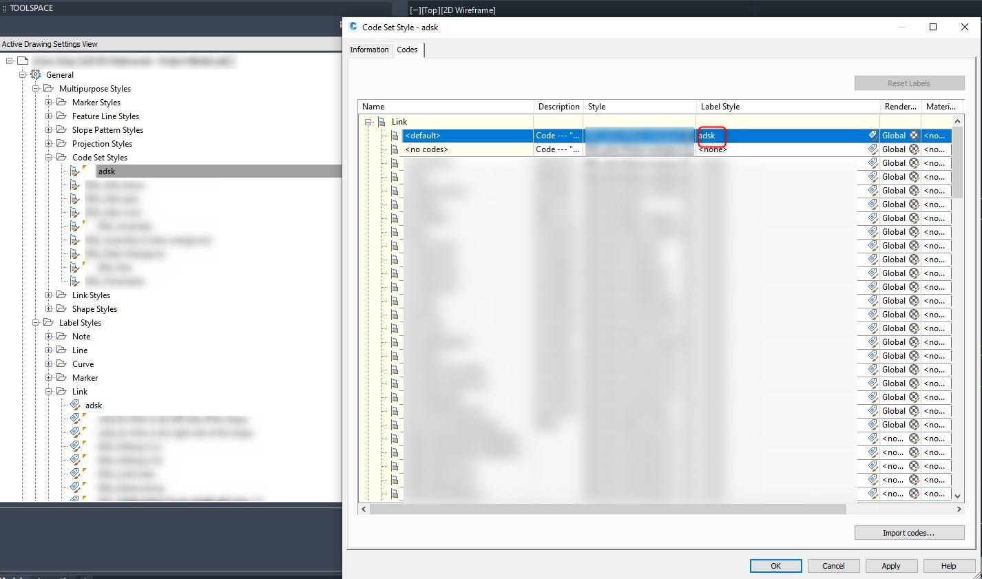 How to align subassembly link labels vertically in a cross section in ...