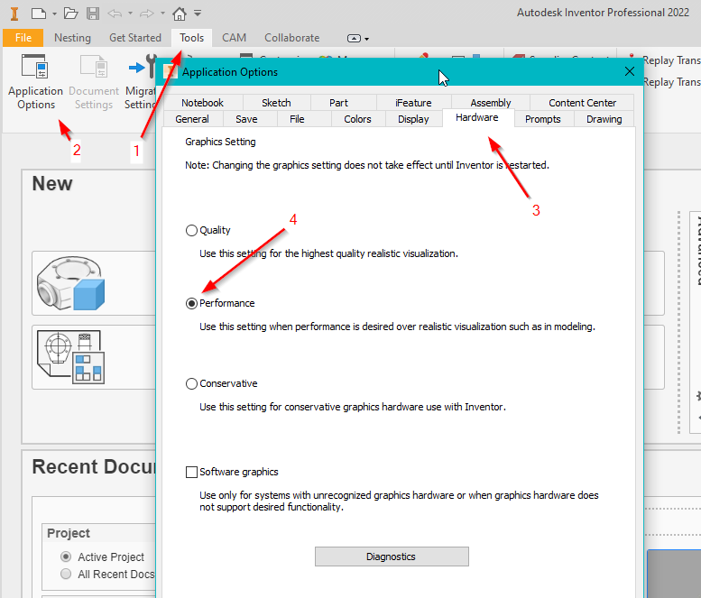 哪些Inventor设置将提供最佳GPU性能