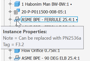 What does the dot after component name in the model tree in Inventor ...