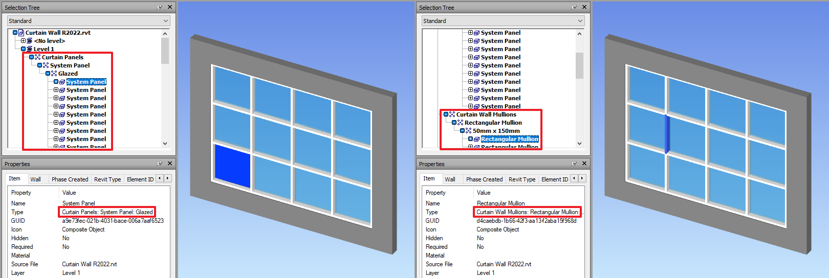 Cuando se abre el modelo de Revit, el muro cortina se detecta en ...