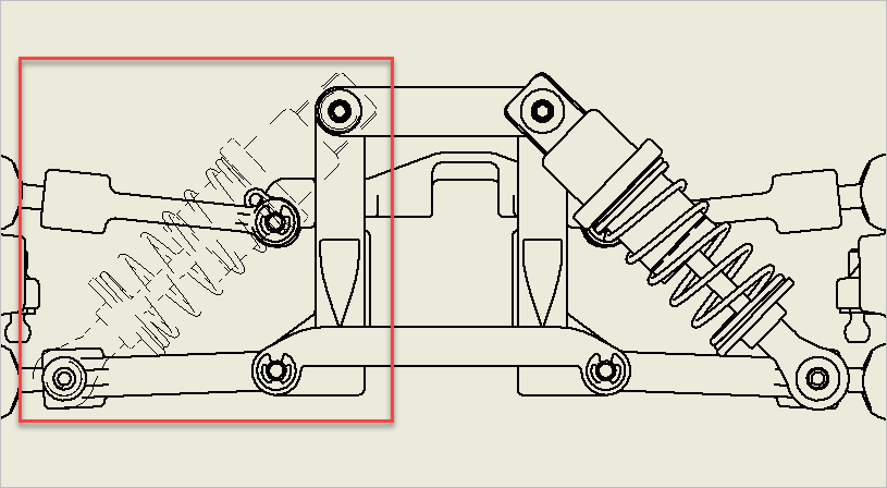 Some parts are shown in dashed lines in drawing view in Inventor