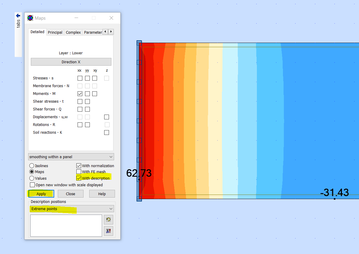 Shell maps description values smaller than results in Shell and Plate ...