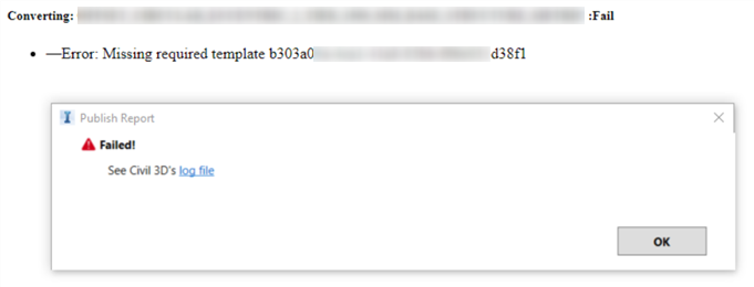 "Missing required template..." log when publishing custom assembly to ...