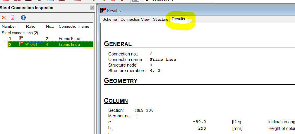 Steel connection design workflow in Robot Structural Analysis