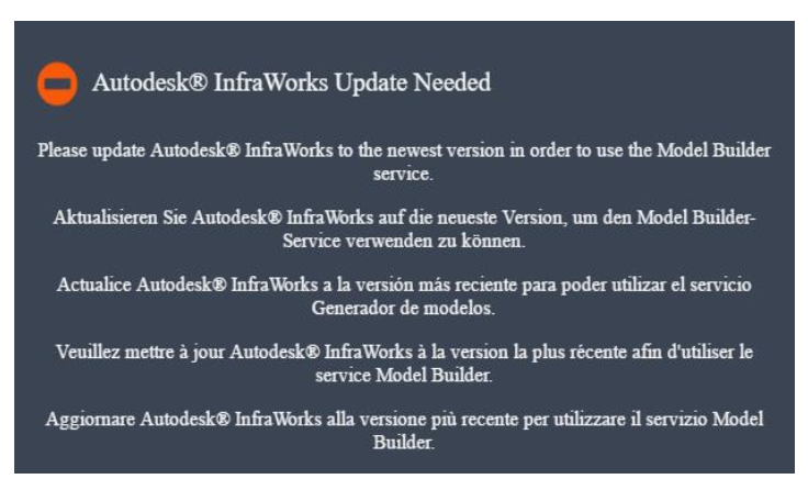 "Autodesk InfraWorks Update Needed" when attempting to use InfraWorks ...