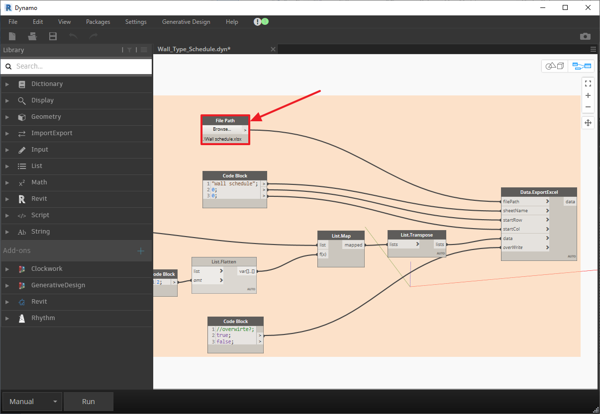 How to create a schedule that includes all Wall Types that are in the ...