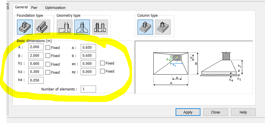 Chamfer option for RC foundations in Robot Structural Analysis