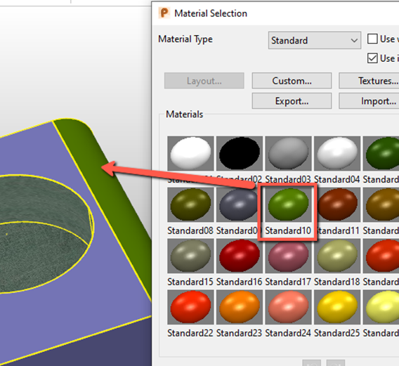How to set solid feature colours before creation in Powershape.