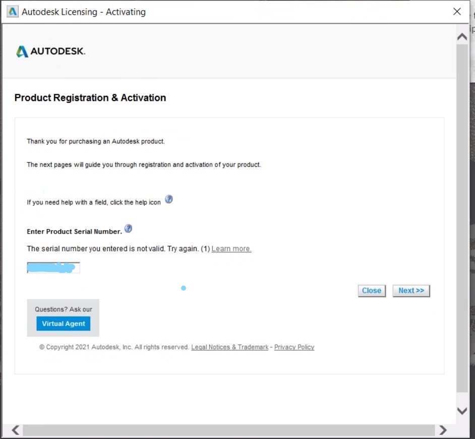  The Serial Number You Entered Is Not Valid During Autodesk Software Activation