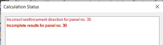 Incorrect Reinforcement Direction Or Error During Reading Reinforcement Parameters While Rc