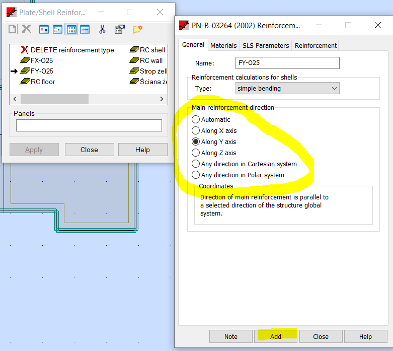 Incorrect Reinforcement Direction Or Error During Reading Reinforcement Parameters While Rc