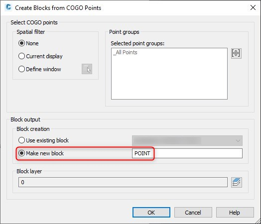 How To Convert AutoCAD Blocks To Civil 3D Cogo Points