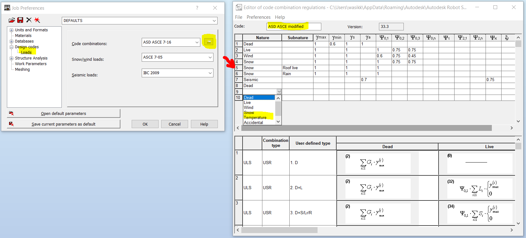Temperature load nature not available form Load Types dialog drop down ...