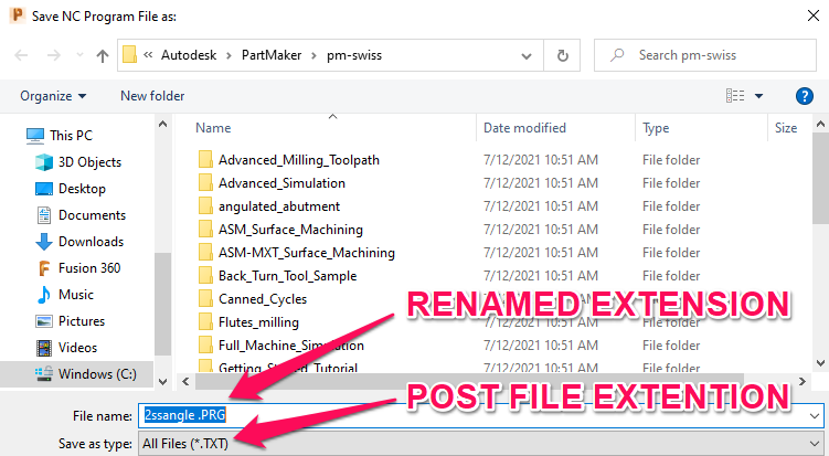 PartMaker NC 代码每行包含与号 （&） 符号