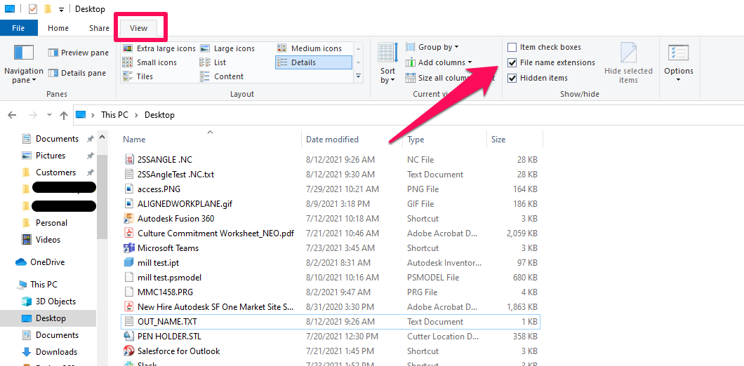 PartMaker NC code contains ampersand (&) symbols on every line