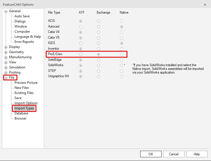 Unable to open .prt files in FeatureCAM