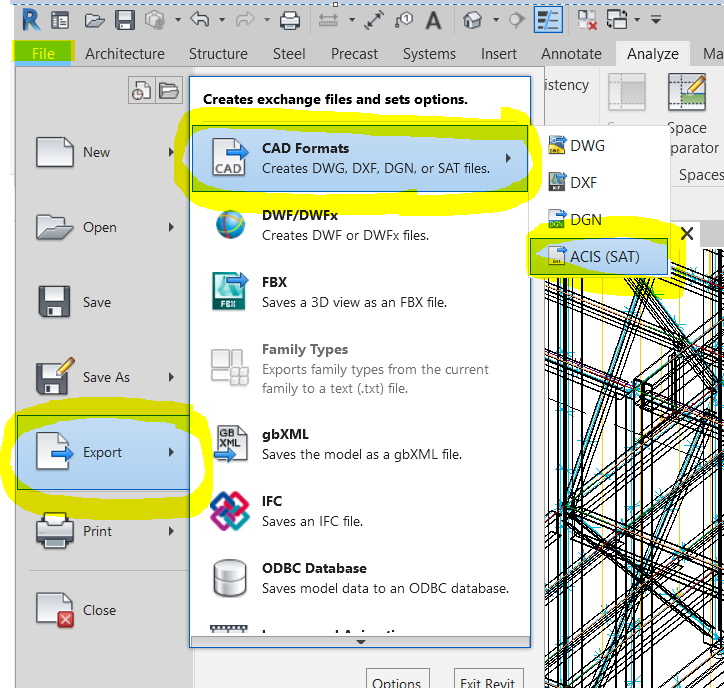 Is it possible to export bar model as solids from Robot Structural Analysis