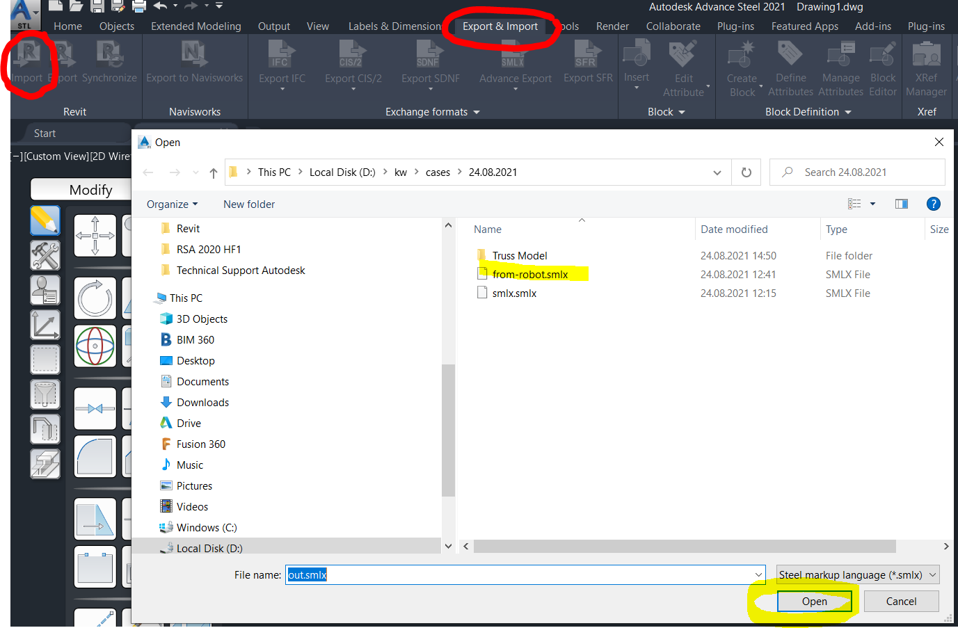 Is it possible to export bar model as solids from Robot Structural Analysis