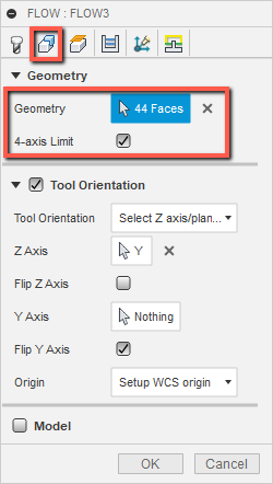 How to create a 4th axis Flow toolpath to machine a slot around a cylinder in Fusion 360.