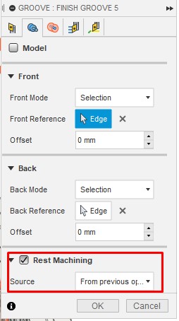 Groove operation gouges bottom of groove in Fusion