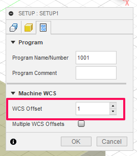 "Work offset has not been specified. Using as WCS" NC Programs warning ...