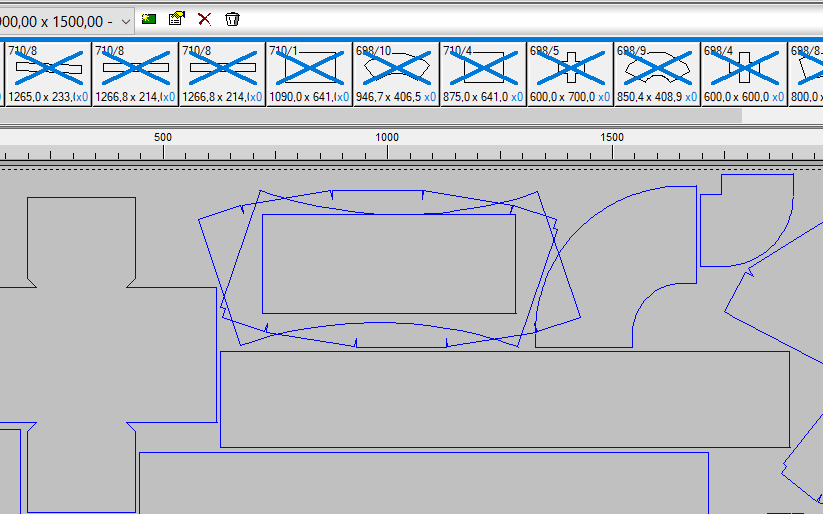 Nesting preview shows overlapping parts in CAMduct