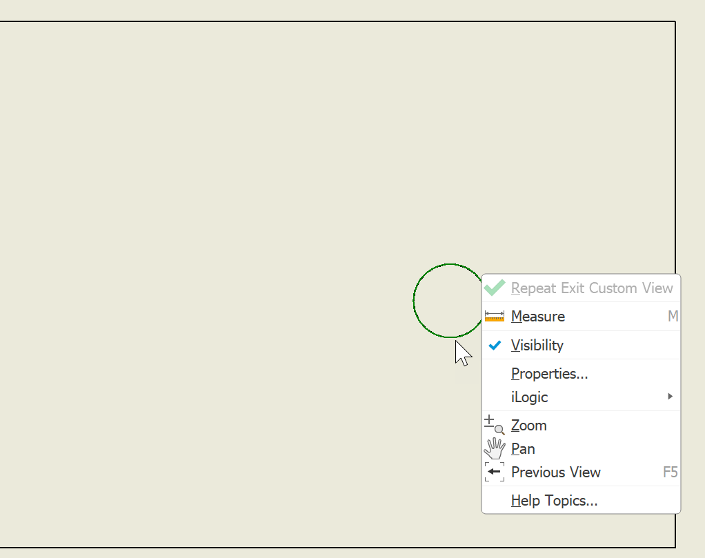 Right-click on a hole edge of an Inventor sheet metal part shows select ...