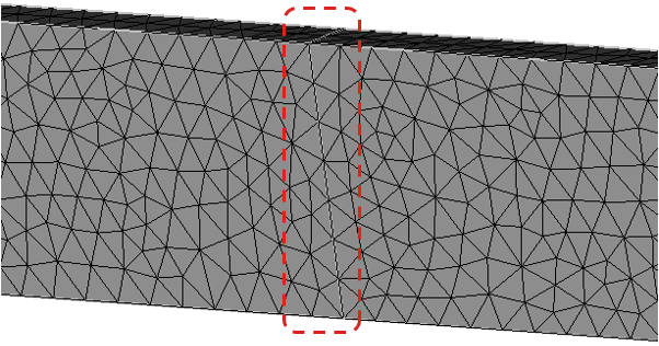Mesh does not seem to adhere or recognize the split line on the CAD ...