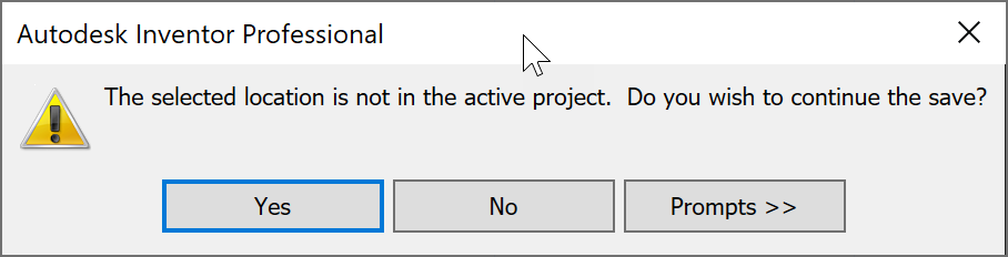 Not able to save an Inventor DWG after changing the referenced model