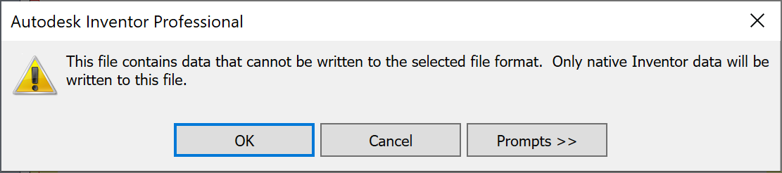 Not able to save an Inventor DWG after changing the referenced model