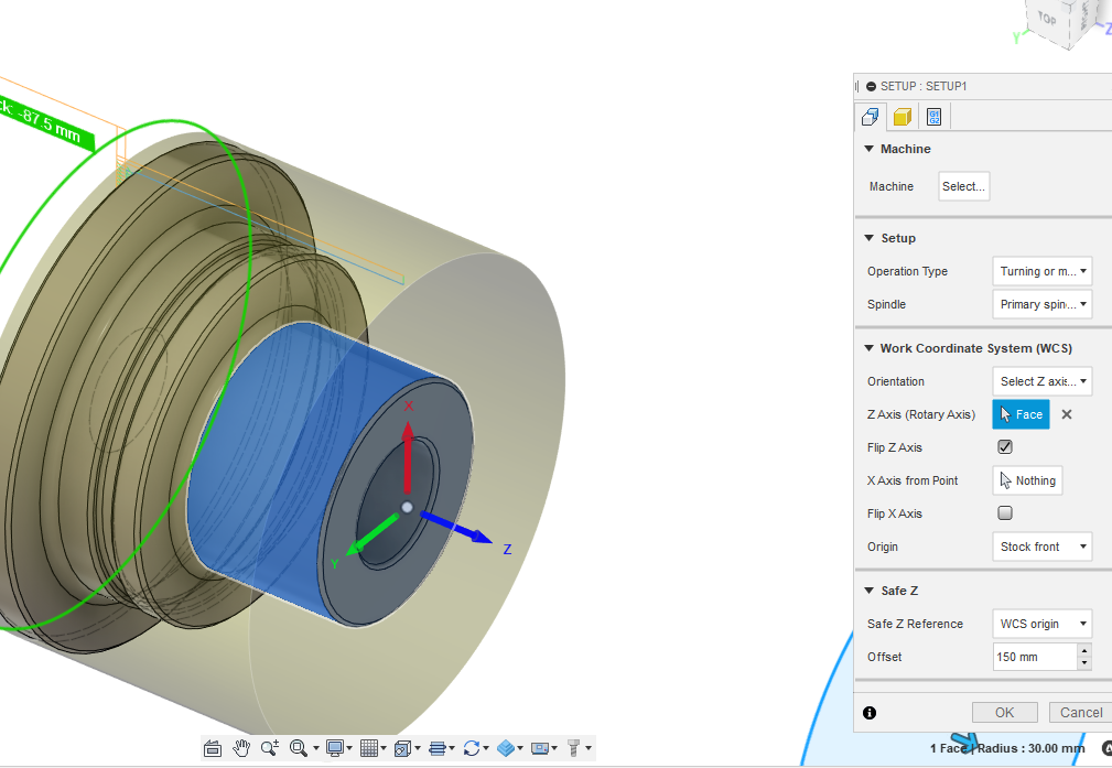 Turning toolpath traveling in the wrong direction in Fusion