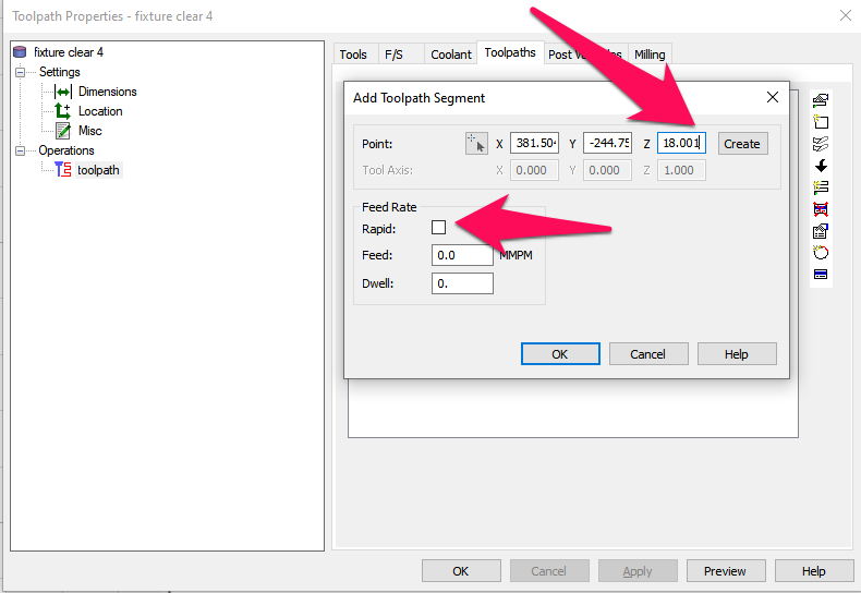Manual Tool Path missing from NC output in FeatureCAM
