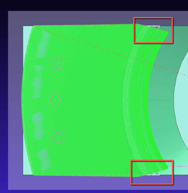 Getting missing toolpath segments in Boundary corners in PowerMill.