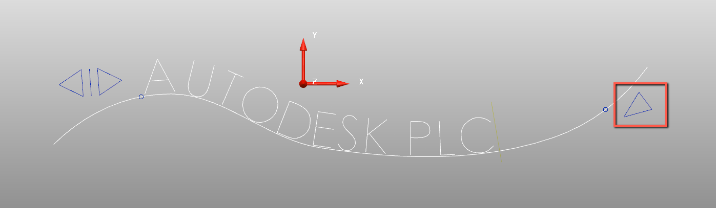 Why does wrapping text around curve appear on the wrong side of curve line in PowerShape.