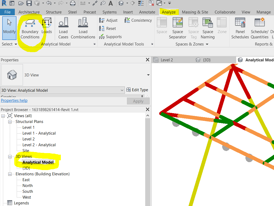 Nodal supports defined in Robot Structural Analysis model are presented as solid blocks after ...