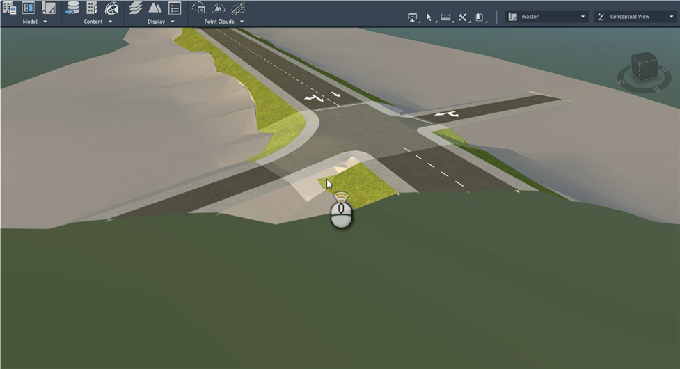 在 InfraWorks 模型中，放大变得过于敏感，模型过早消失