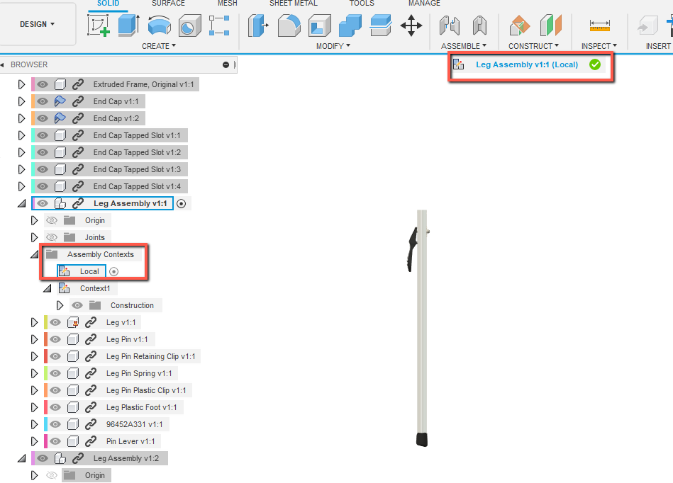 Fusion Help | What is the difference between “Local” and “Context” in assemblies of Fusion ...