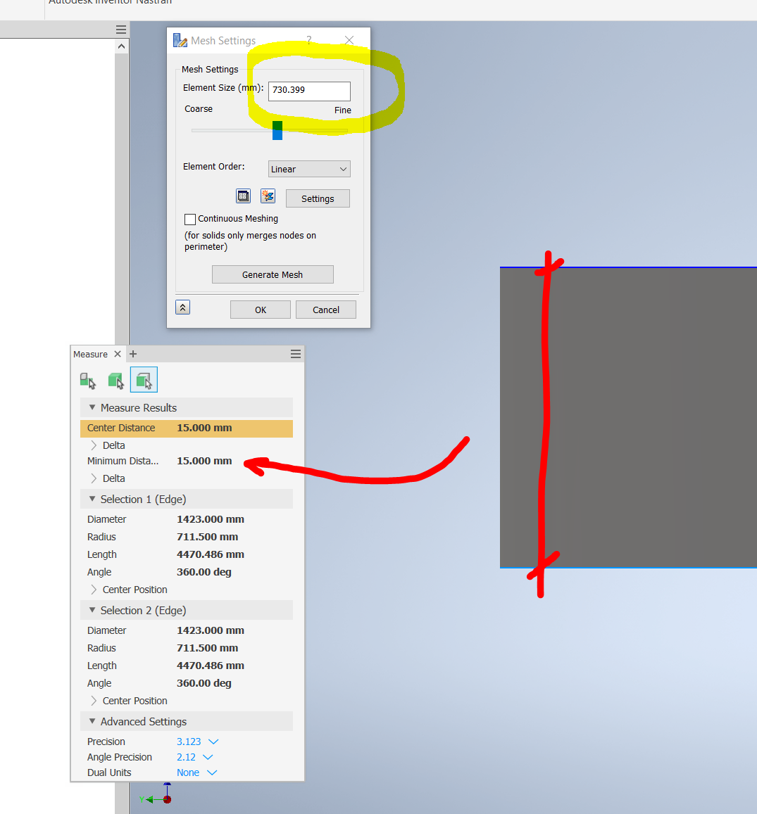 "Meshing failed" while solid model with very thin walls meshing in Inventor Nastran