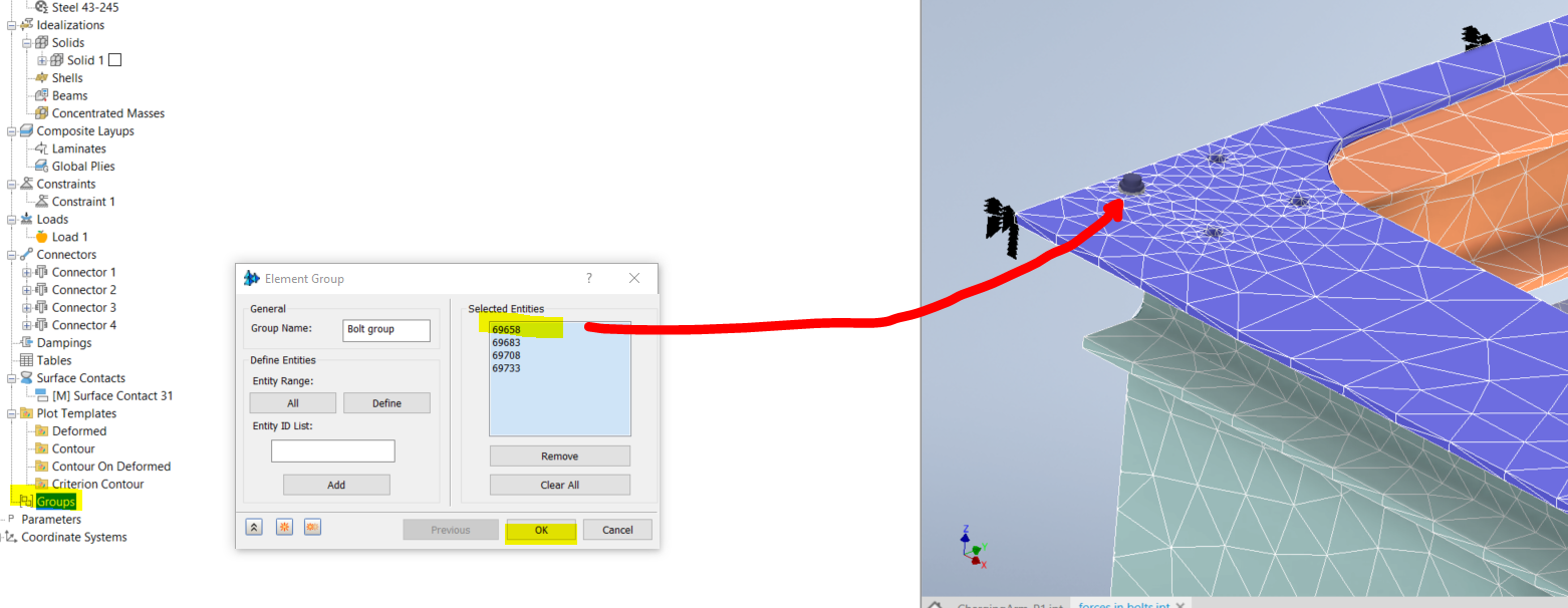 볼트 커넥터 힘을 Inventor Nastran의 리스트 또는 테이블로 내보낼 수 있습니까?