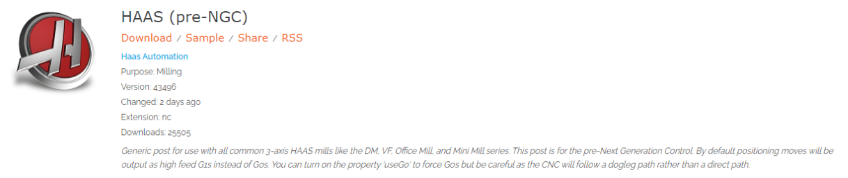 Recommended generic library Fusion 360 post processor for a 3 axis Haas ...