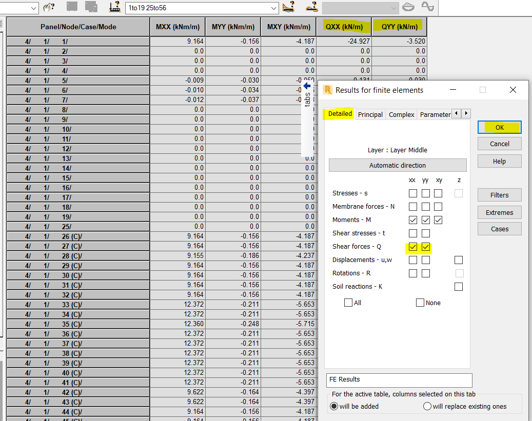 How To Display Missing Results In Plate And Shell Results Table In Robot Structural Analysis
