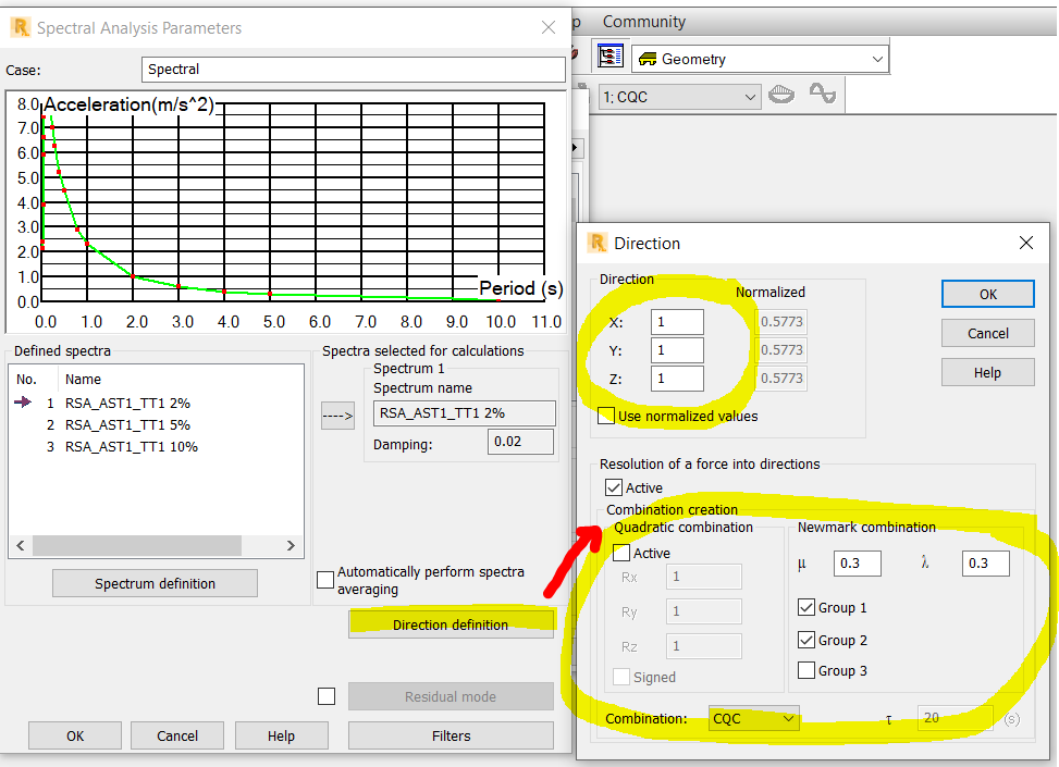 What are the next steps after response spectrum definition when ...