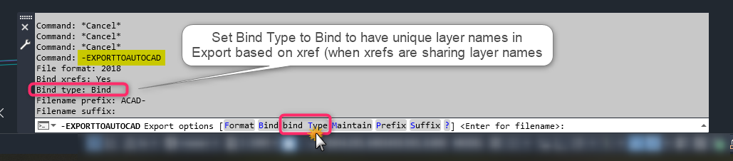 EXPORTTOAUTOCAD Command Does Not Bind All Xrefs In AutoCAD Architecture MEP