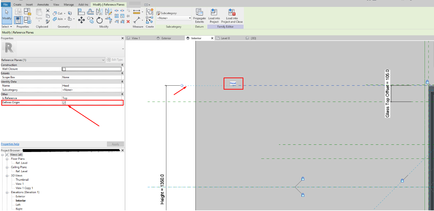 Window top edge as a reference for window height in Revit