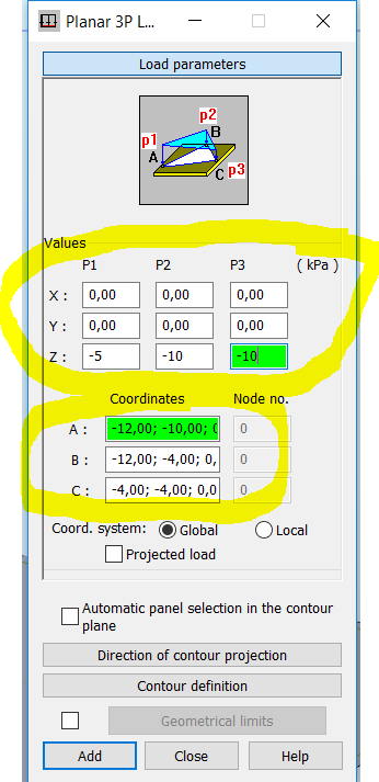 How non uniform planar load can be defined on panel part in Robot Structural Analysis