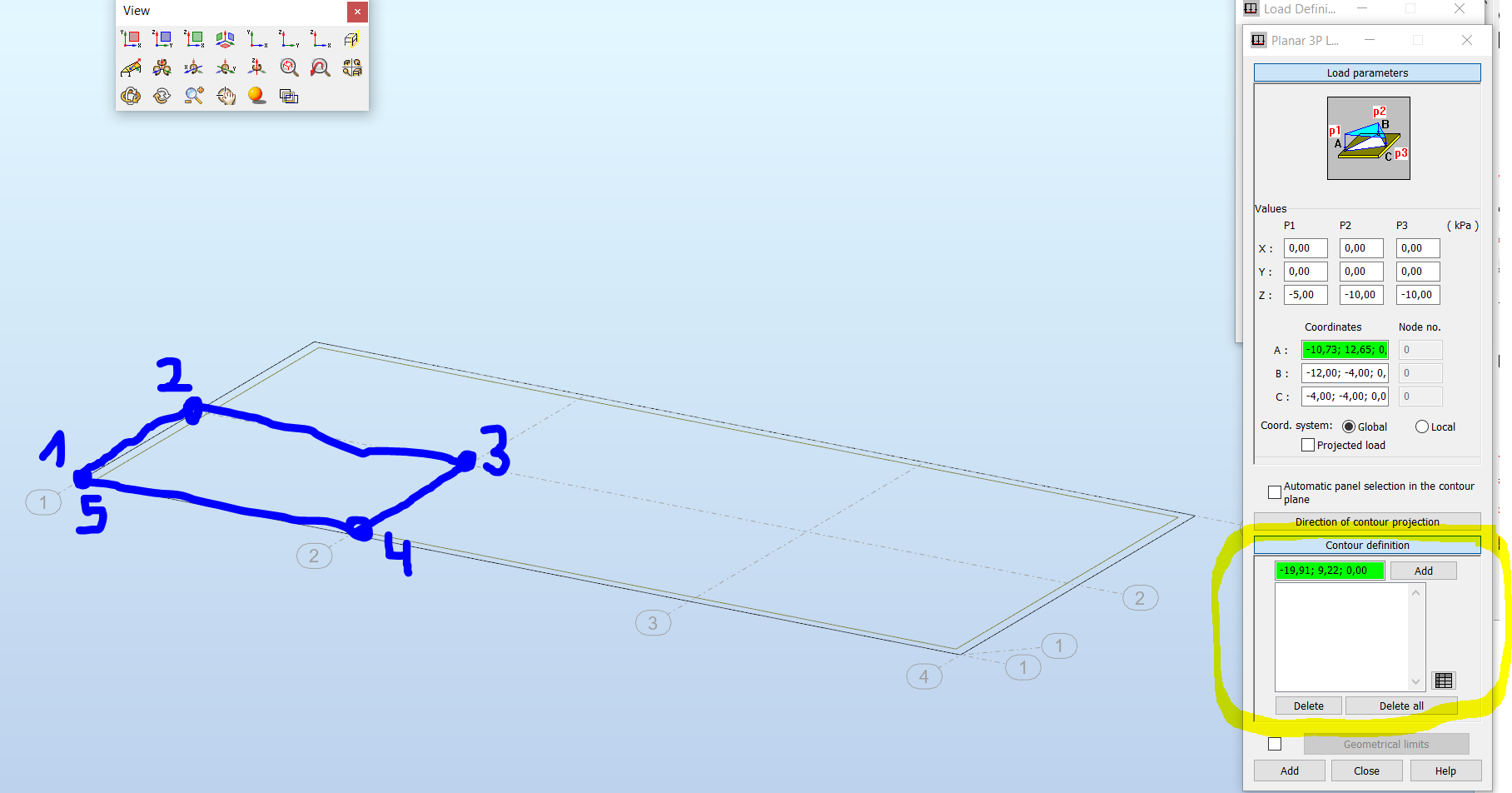 How non uniform planar load can be defined on panel part in Robot Structural Analysis